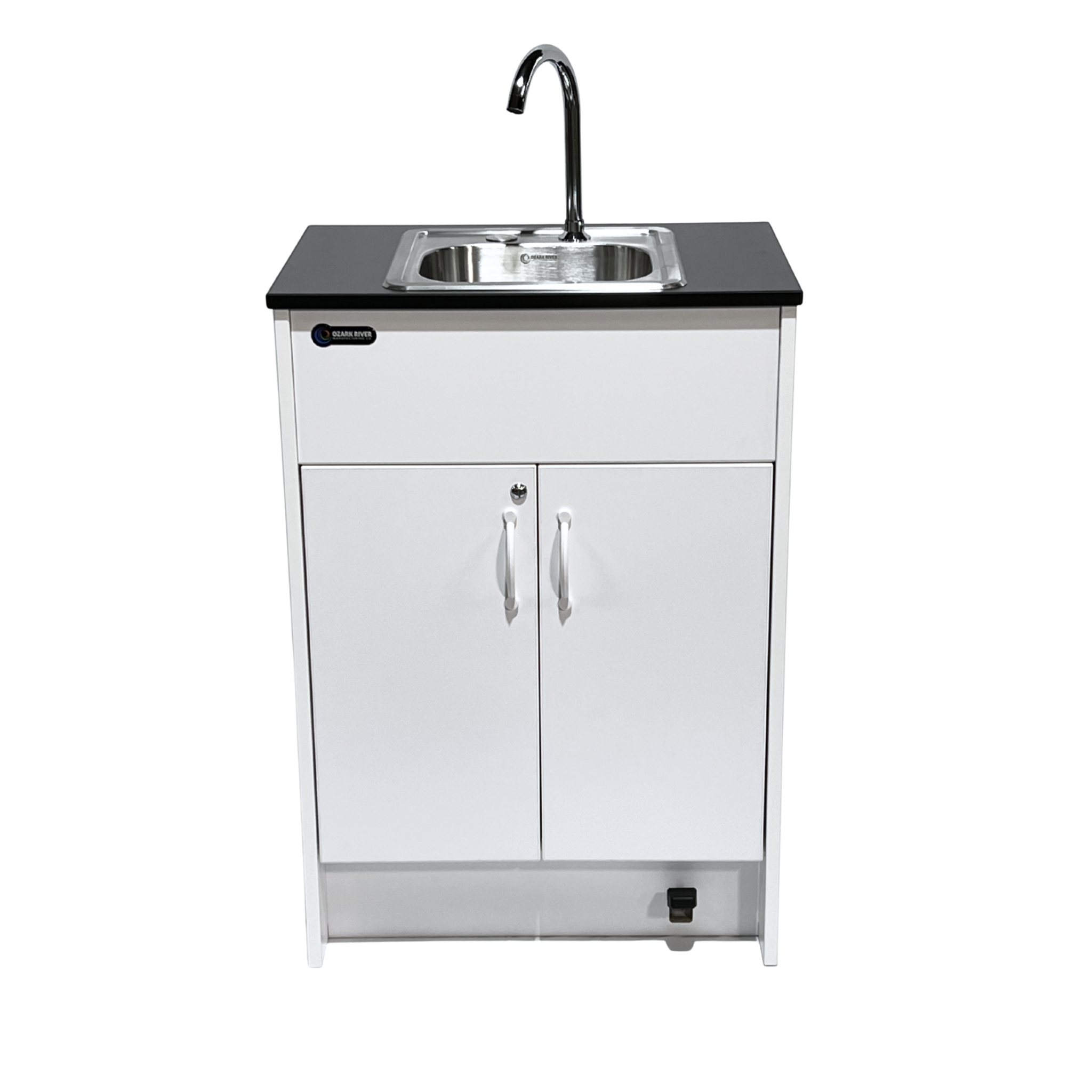 Essential Portable Sink Foot Pump Cold Water Hand Wash-White Cabinet ...