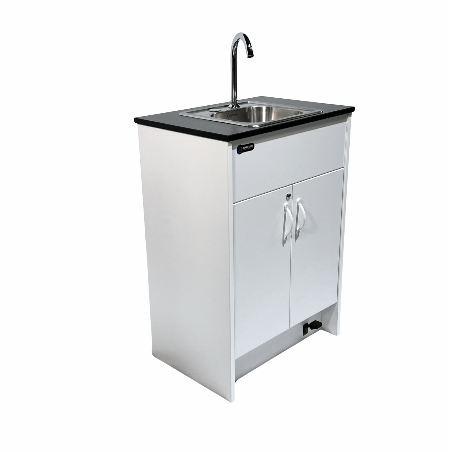 Essential Portable Sink Foot Pump Cold Water Hand Wash-White Cabinet ...